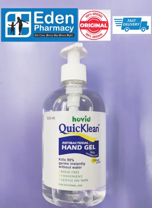Hovid QuicKlean Antibacteria Hand Gel sanitiser ( 500ml ) - sanitizer ...