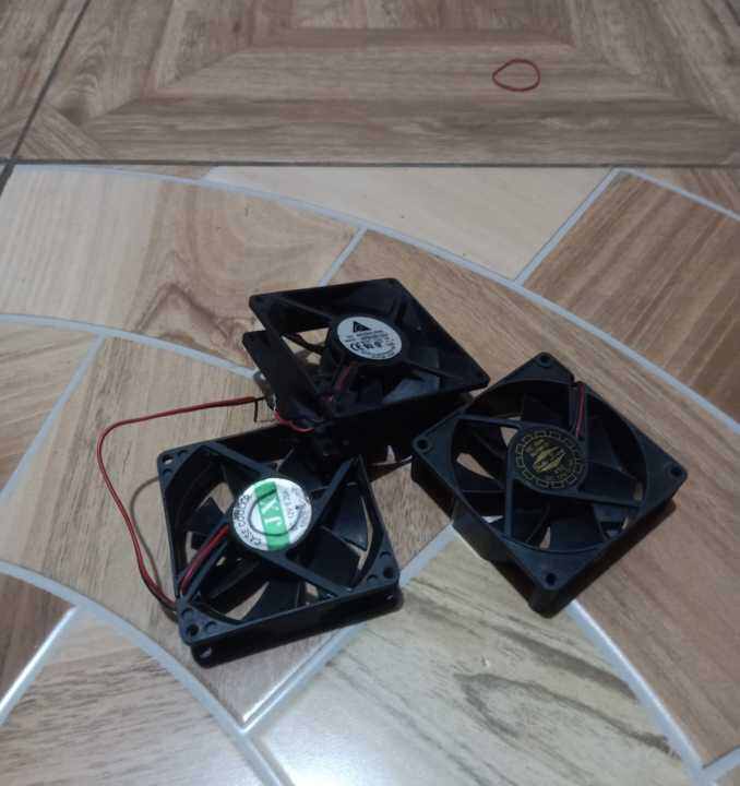 KIPAS FAN DC 12V 8 CM X 8 CM/COOLING FAN 2 KABEL,BEKAS FAN COPOTAN ...