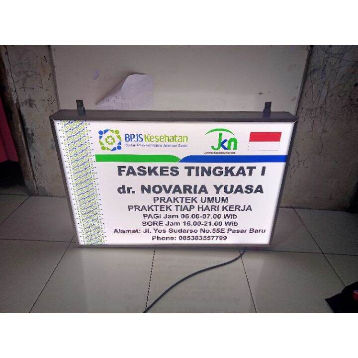 Neon box akrilik bolak balik ukuran 60x90 cm box tebal 10 cm | Lazada ...