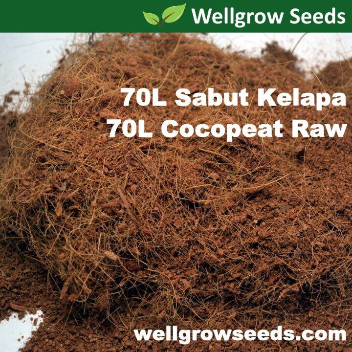 Coco Peat Raw (Unwashed) (70L) Approx 5kg | Lazada