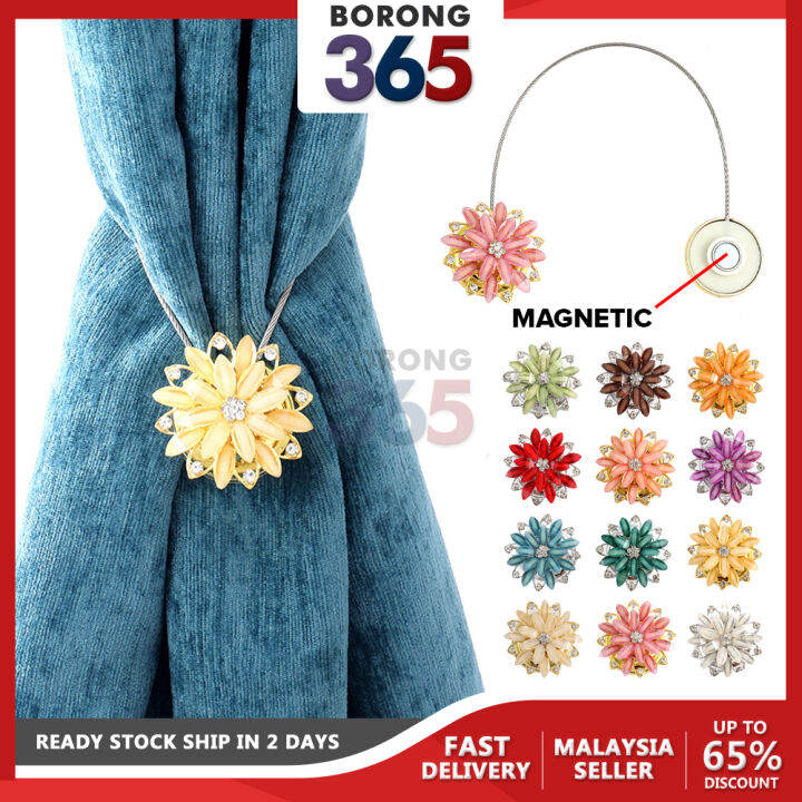 [1PC] C4 Rhinestone Magnetic Curtain Tiebacks 磁性窗帘布扣 窗帘扣 Magnet Tassel ...