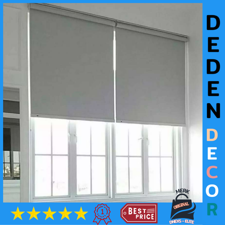 Roller blind pnutup jendele minimalis rumah kantor | bahan berkualitas ...