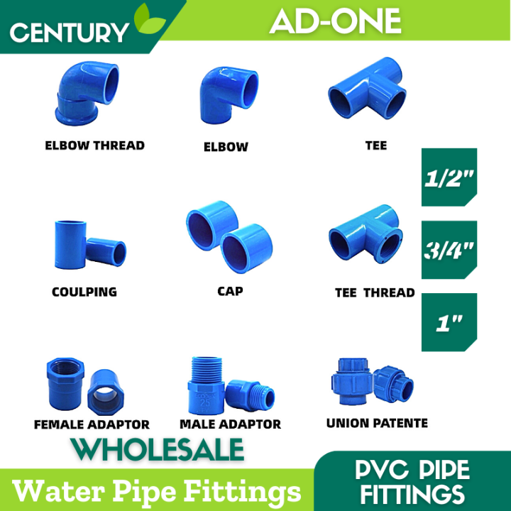 PVC Blue Water Pipe Fittings Elbow / Tee / Male Female / Union Patente ...