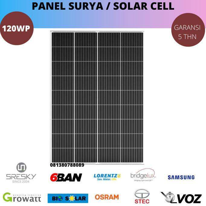PANEL SURYA 120 WP MONO 120WP SOLAR CELL | Lazada Indonesia