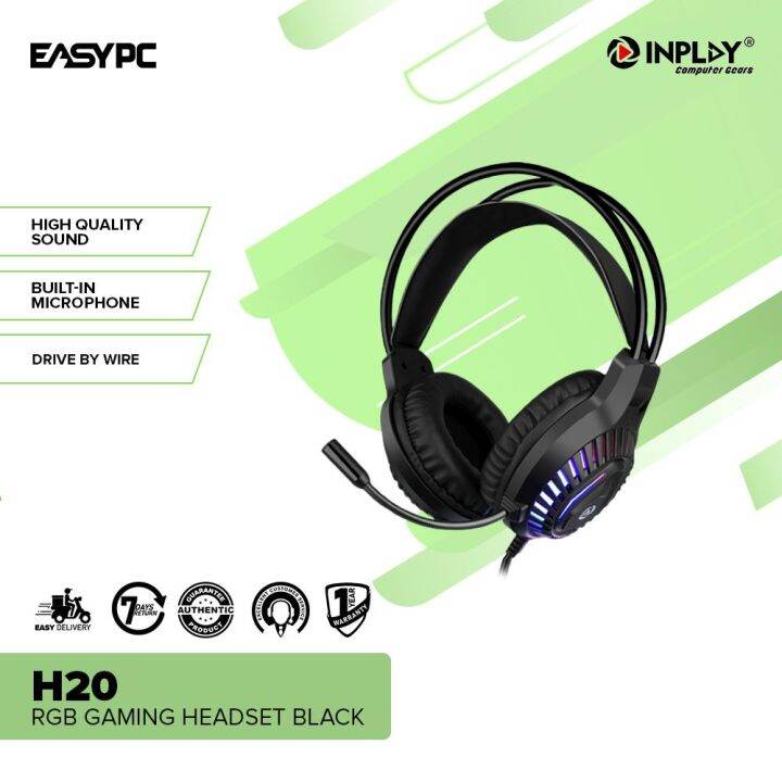 EasyPC | Inplay H20 RGB Gaming Headset Black or White Earphones For ...
