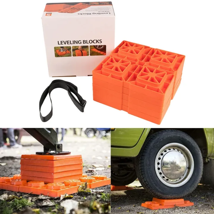 5 Pack Heavy Duty Leveling Blocks, RV Wheel Stopper Car Tyre Anti-Slip ...