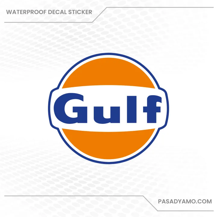 Gulf Oil Decal Sticker for Cars Motorcycles 2.5 x 2.75 inches | Lazada PH