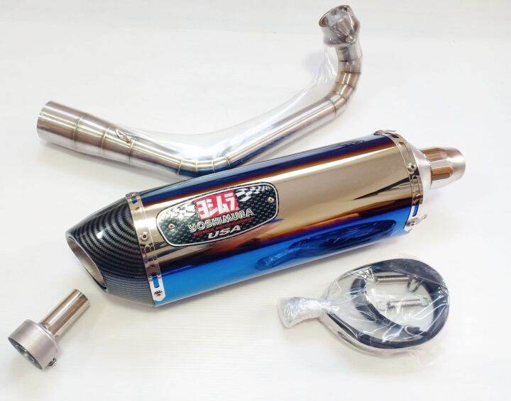 ท่อ XMAX300 ชุดท่อ Xmax300+ปลายท่อโยชิ R77 สีรุ้งปากเคฟล่า | Lazada.co.th