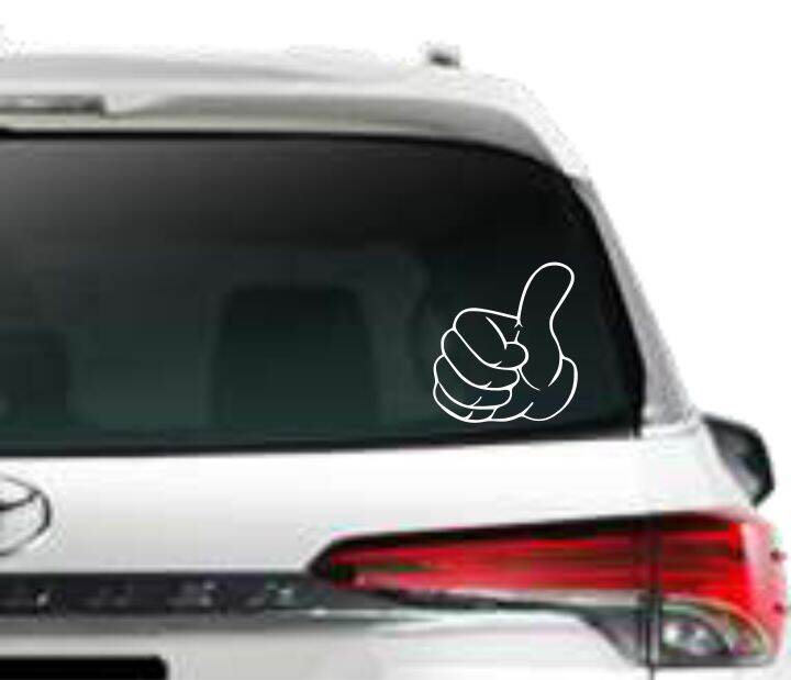 Sticker Cutting Unik Jempol Sticker Kaca Mobil Motor Laptop Kaca dll ...
