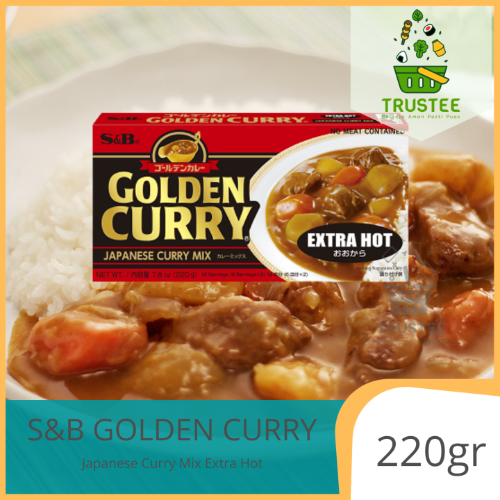 S&B Golden Curry EXTRA HOT Sauce Mix 220gr / Bumbu dapur saus kari kare ...