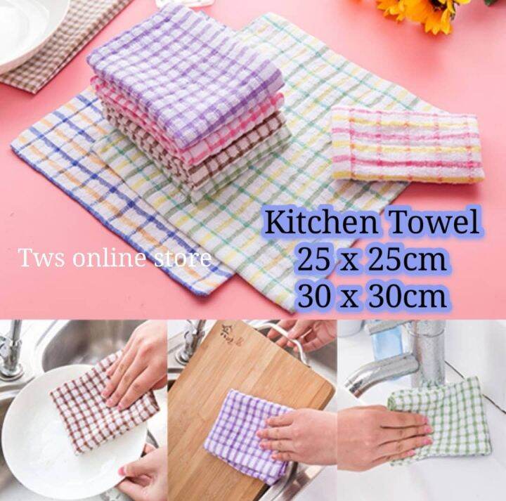 Kitchen towel 4pcs/12pcs 25*25cm /30cm*30cm 100% cotton - face towel ...