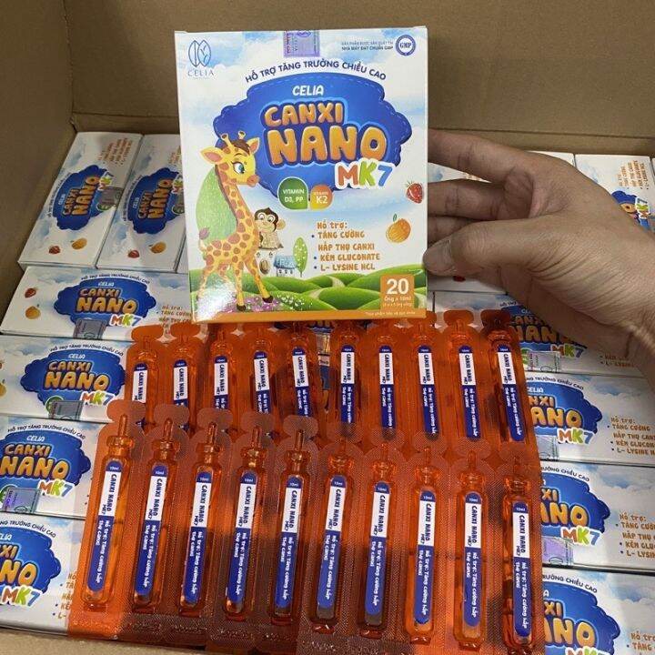 Siro Canxi nano K2 - CELIA CANXI NANO MK7 - Bổ sung Canxi D3 K2 Mk7 cho bé giúp xương chắc khỏe ...