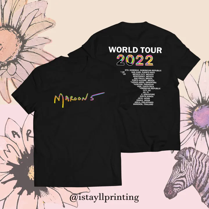 Maroon 5 World Tour 2022 Inspired Shirt Design 1 | iStayll Printing ...