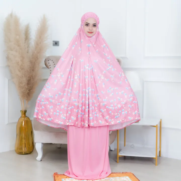 ชุดตะละกงยืดเนื้อนิ่มพร้อมกระเป๋า TA97 ตะละกงแบบมีหน้า ชุดละหมาด ชุดเด ...