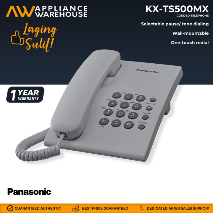 Panasonic Corded Telephone KX-TS500MX Grey | Lazada PH