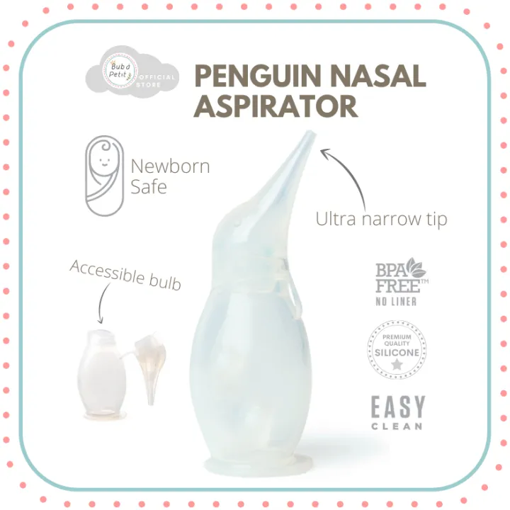Penguin Newborn Baby Nasal Suction Silicone Aspirator and Booger Sucker ...