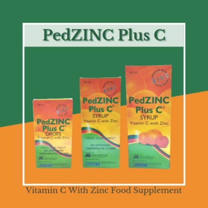 Pedzinc Drops 30ml Syrup 120ml 240ml Kids Vitamin | Lazada PH
