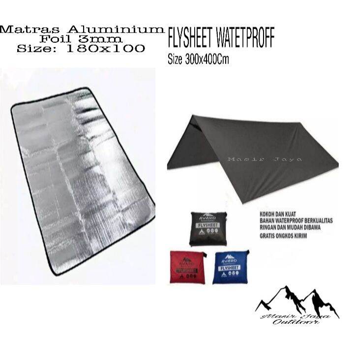 PROMO Matras Alumunium Foil + Flysheet 3x4 M - Matras Camping - Tenda ...