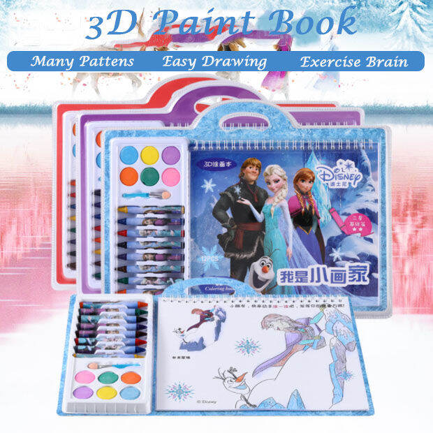 Crayon Painting Book 3D Drawing Coloring Book Children's Early ...