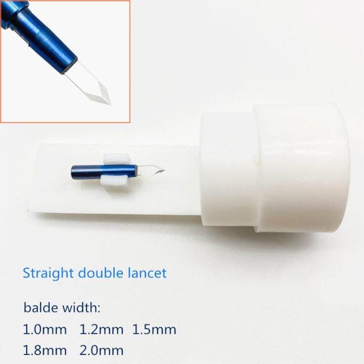 Ophthalmic Keratome blades Straight double lancet knife head sharp eye ...