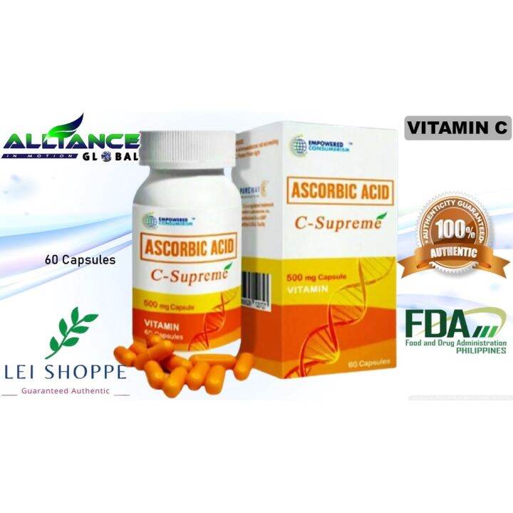 C- SUPREME Ascorbic Acid VITAMIN 60 Capsules [Aim Global]Vitamin C ...