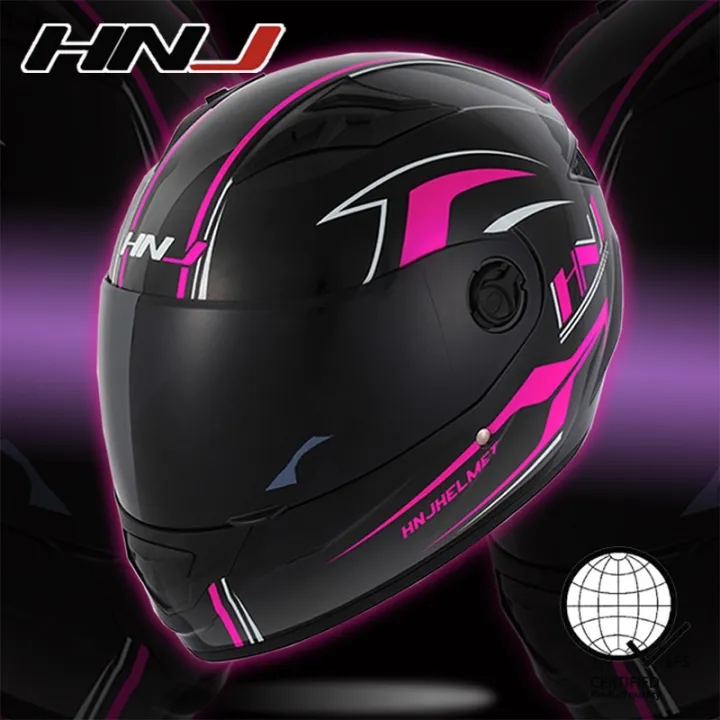 HNJ 855#2 mens full face Motorcycle helmets Black single Visor helmet ...