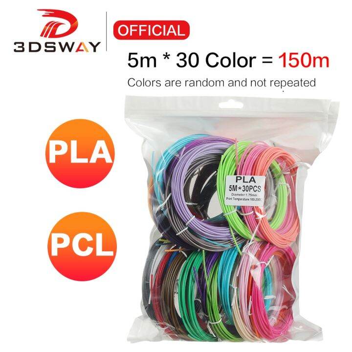 [PIIN] 3dsway 3d Pen Filament Sticks Pla Pcl 1.75mm Kids Doodler Pen Material 5m/rolls 10 Colors ...