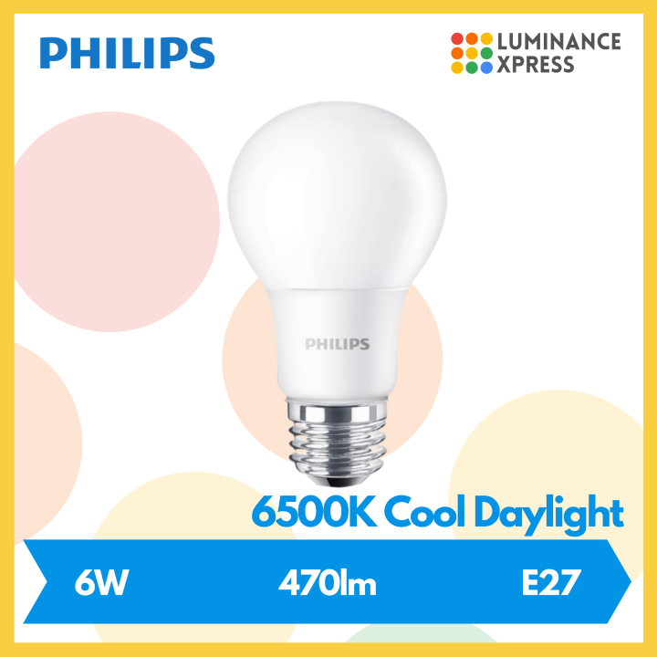 PHILIPS BrightComfort LED Light Bulb 6W E27 (Cool Daylight 6500K) | Lazada