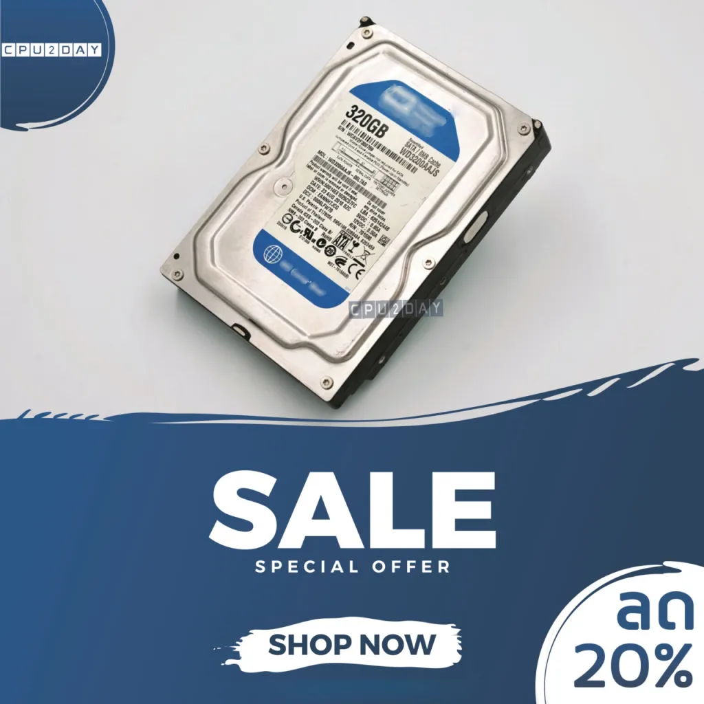 HDD 320GB Hard Disk ฮาร์ดดิสก์ 320GB แถมสายSATA PC คละยี่ห้อ พร้อมส่ง ...