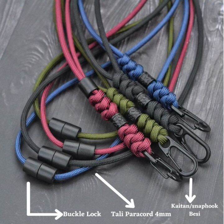 Lanyard Id Card Holder Name Tag Gantungan Nama Tali Paracord Panjang ...