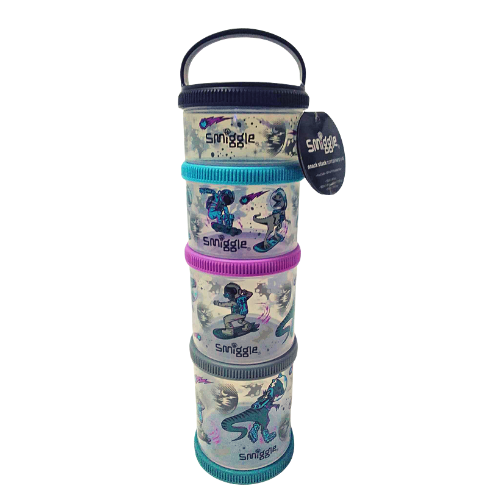 Smiggle Authentic Large Snack & Stack Containers 4 in 1 food Storage ...