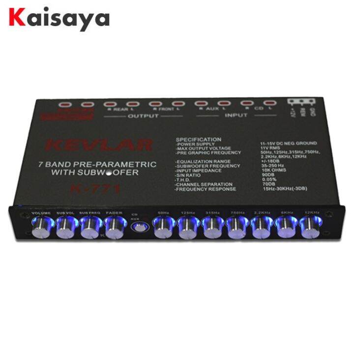 7 Segment Equalizer Car Audio EQ Tuning Crossover Amplifier Car ...
