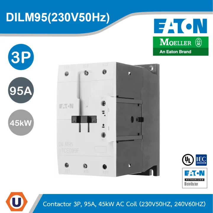 EATON DILM95(230V50HZ,240V60HZ) แมกเนติก Contactor, 3P, 380 V 400 V 45 ...
