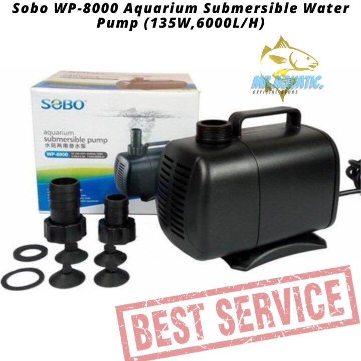 Sobo WP-8000 Aquarium Submersible Water Pump (135W,6000L/H) | Lazada