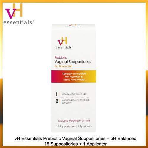 vH Essentials Prebiotic Suppositories – pH Balanced – 15 Suppositories ...