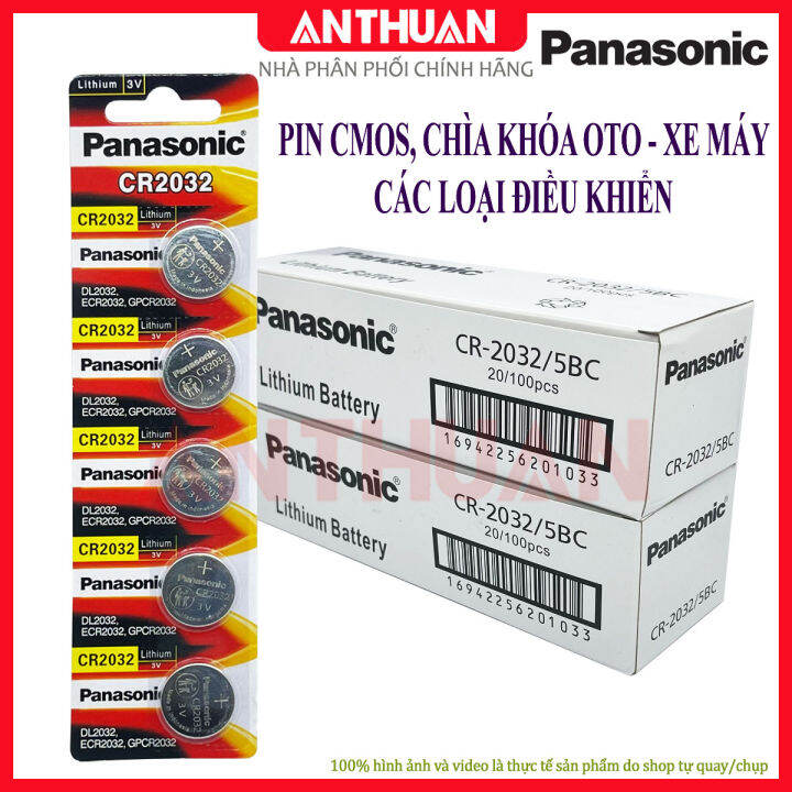 Vỉ 5 viên CR2032 Panasonic 3V. Pin nút áo Lithium Made in Indonesia | Lazada.vn