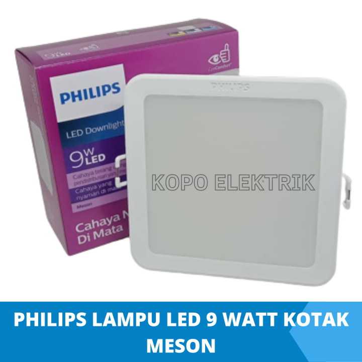Lampu Led Downlight Philips 9 Watt Kotak | Lazada Indonesia