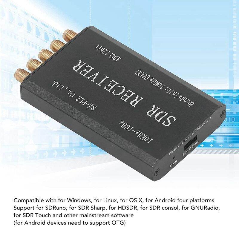 RSP1 USB SDR Receiver, 10KK1GHz 12Bit Mini USB SDR Receiver Simplified Software Defined Radio ...