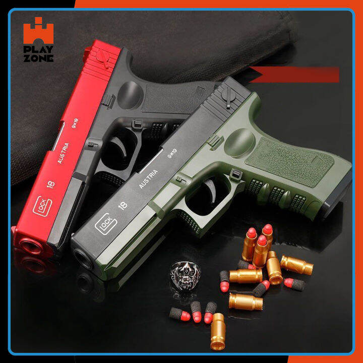 Cool Toy Gun Glock Pistol Soft Bullet Manual Toy Gun Shooting Toy for ...