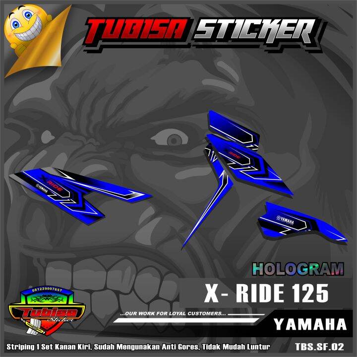 Sticker Striping Variasi X Ride 125 - Stiker Striping Motor X Ride 125 ...