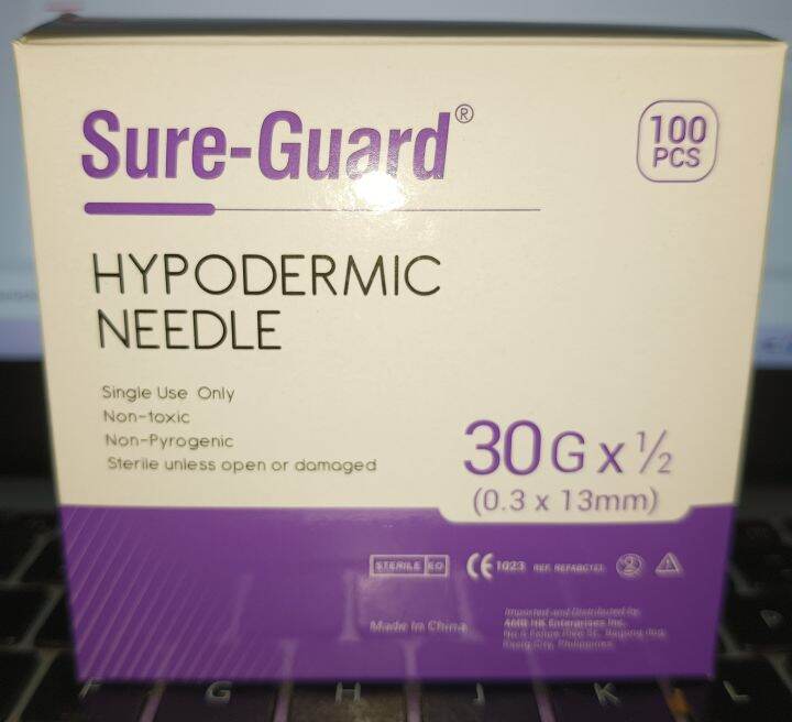 SURE-GUARD HYPODERMIC NEEDLE 30Gx1/2 | Lazada PH