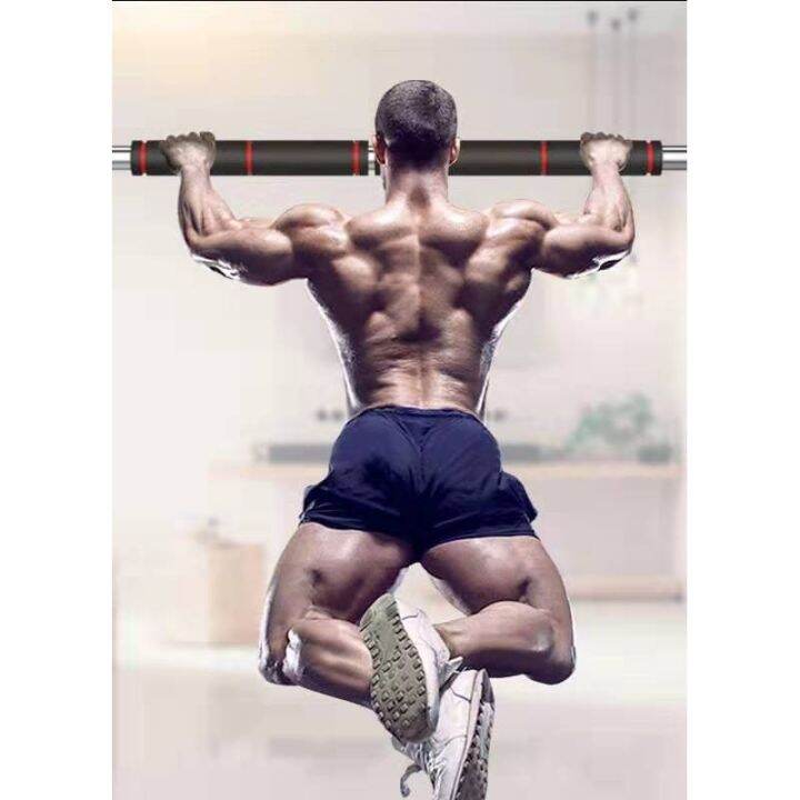 Lengthening Foam Adjustable Door-Way Pull Up Gym Bar (Black/Red ...