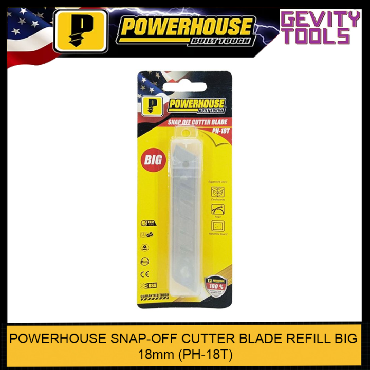 POWERHOUSE SNAP-OFF CUTTER BLADE REFILL BIG 18mm (PH-18T) *GEVITY* | Lazada PH