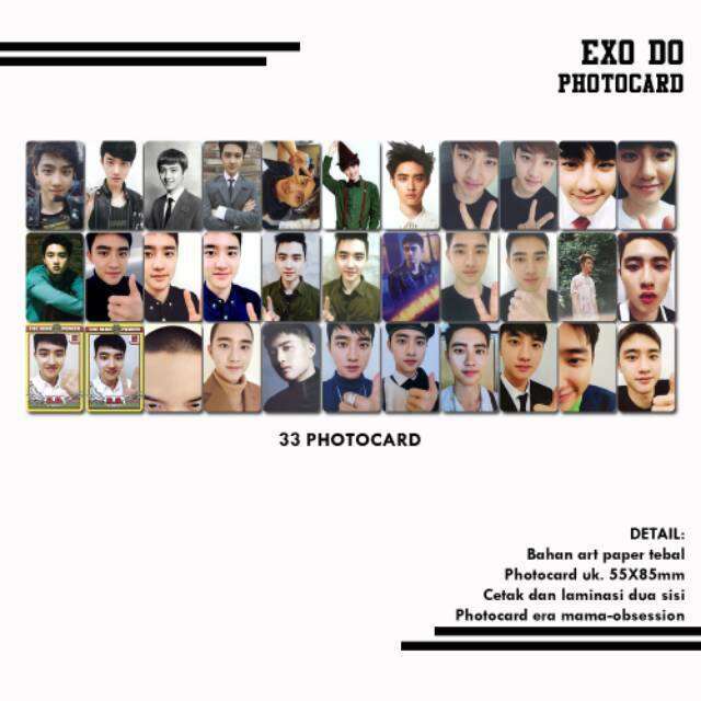 30pcs Art Paper Front and Back Double Sided Laminated EXO DO Photocards ...