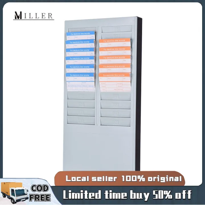 【🇵🇭LOCAL SHIP】Time Card Rack Wall Mount Holder 24/50 Pocket Slot for ...