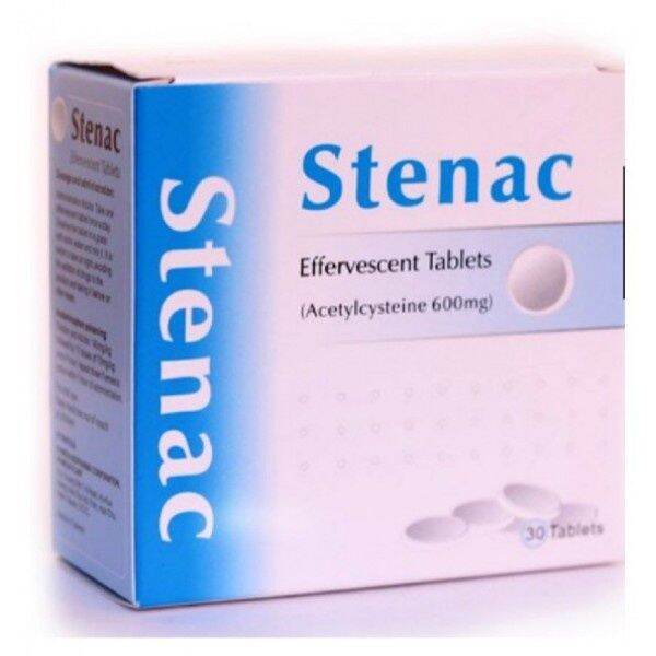 STENAC 600MG EFFERVESCENT TABLETS (NAC/ACETYLCYSTEINE) FOR PHLEGM ...