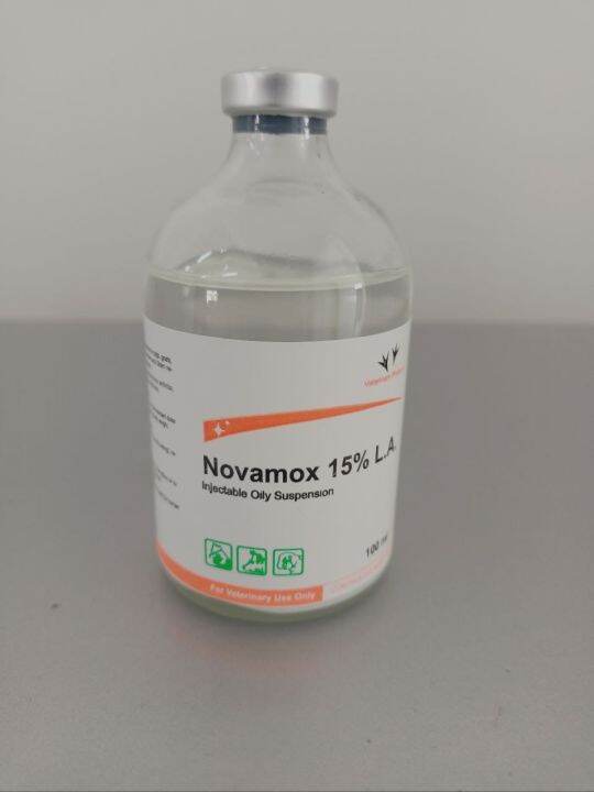 Novamox 15% L.A. Injectable Oily Suspension Amoxycilin 100 ml untuk ...