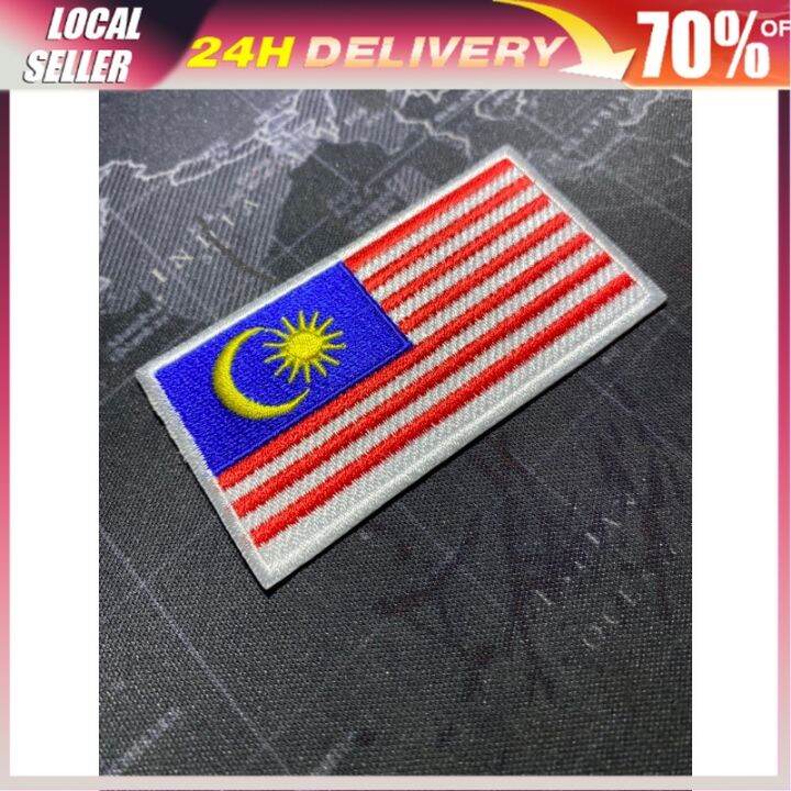 8*5cm malaysia flag patch Velcro Morale sticker bendera malaysia | Lazada