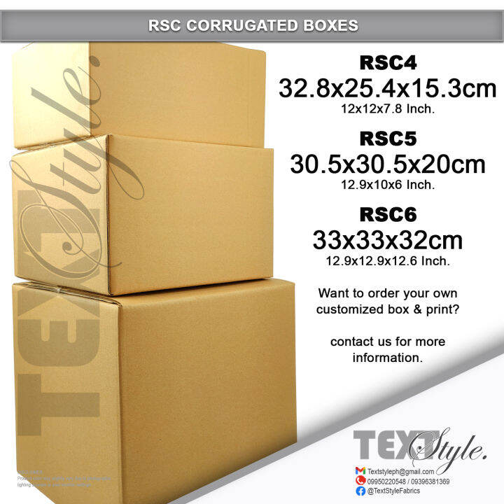 Textstyle Corrugated Box RSC Box RSC4 & RSC5 - Sold per piece | Lazada PH
