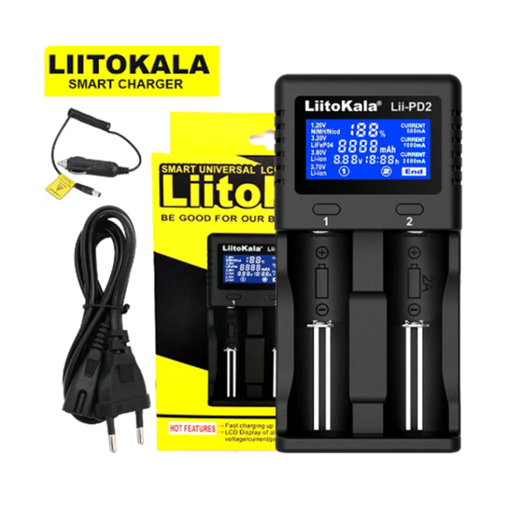 Liitokala Lii-PD2 เครื่องชาร์จถ่าน 18650 / 26650 / AA / AAA | Lazada.co.th